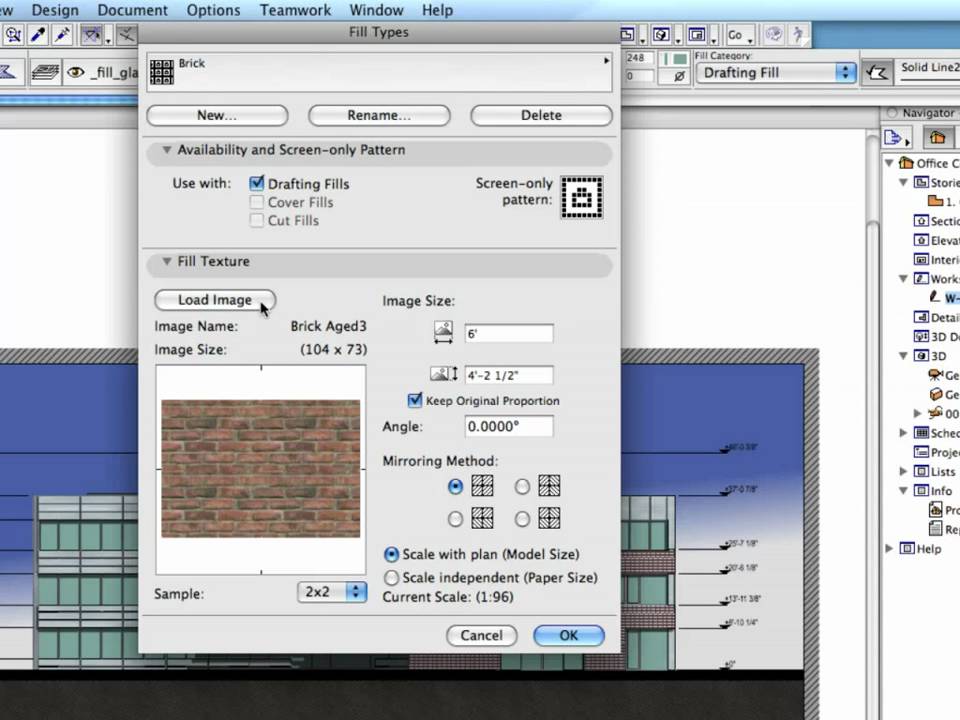 ArchiCAD 12 New Features - Fill Enhancements - Translucent and Image ...