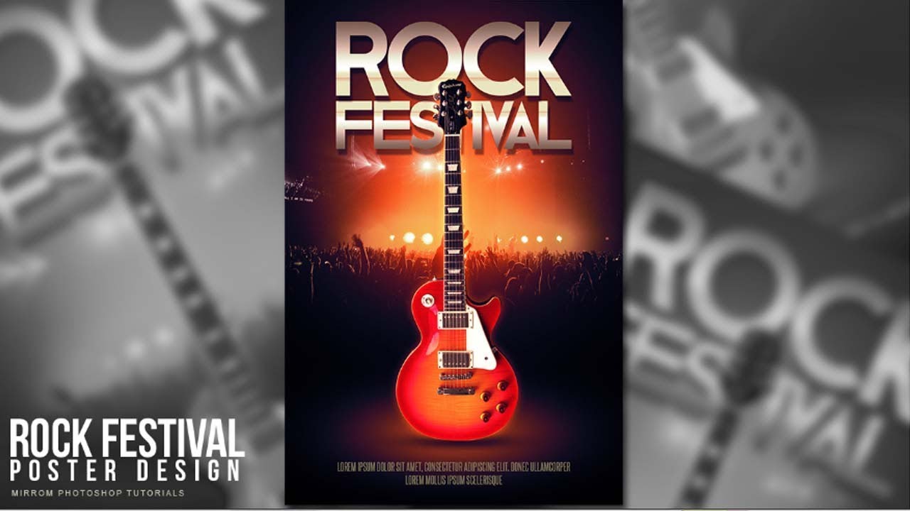 Create a Rock Festival Poster Design in Photoshop - YouTube