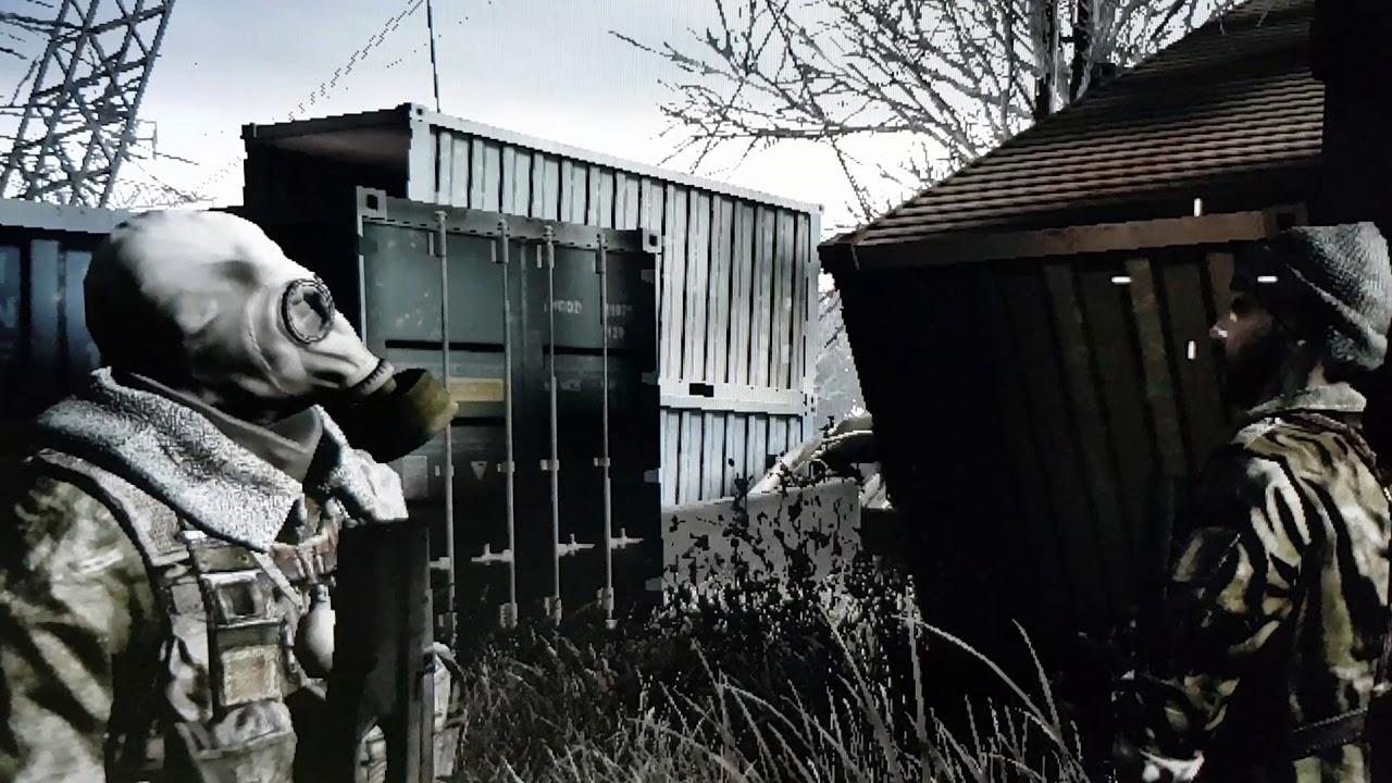 Cod mw4 mercenary smoking through gas mask scene - YouTube