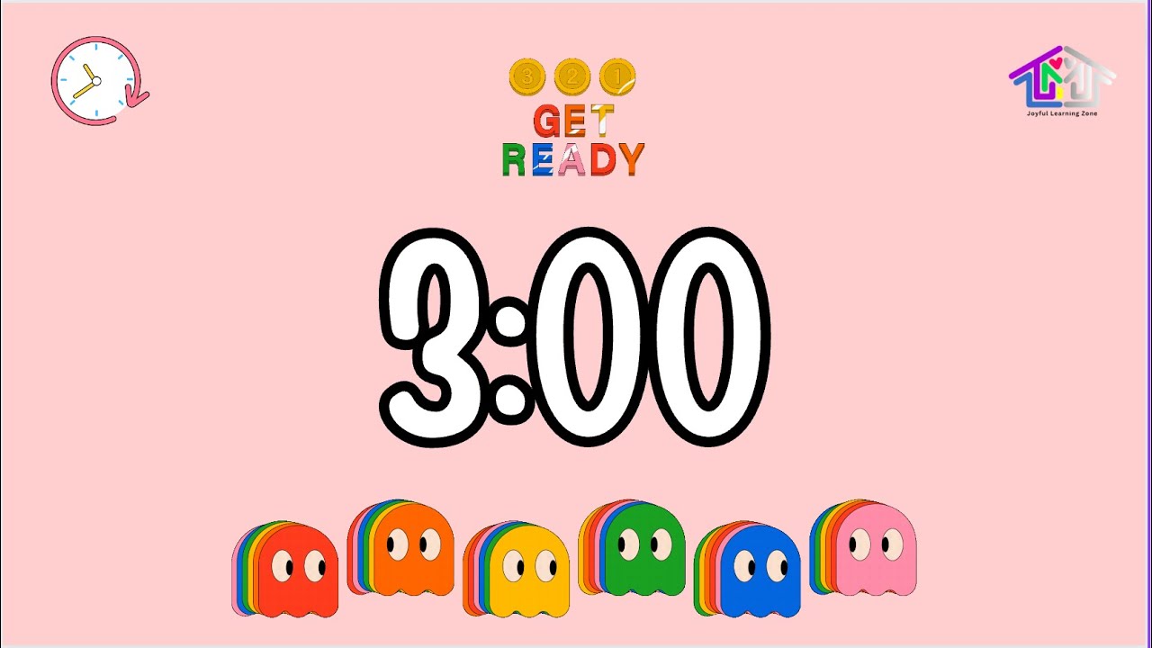 3-Minute Countdown Timer with Alarm| Game Theme 🤍🎼⏰🎮 - YouTube