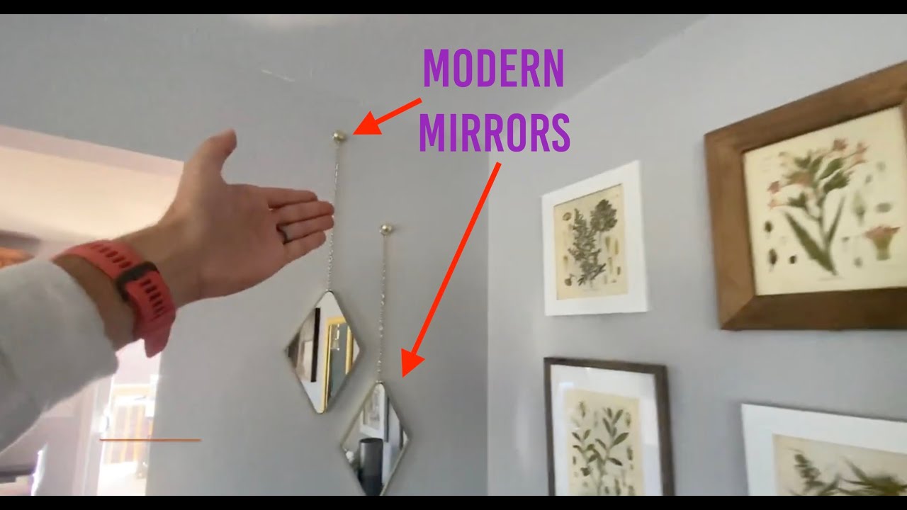 Modern "Diamond" Style Mirrors - Installing, dangle, & look - Umbra ...