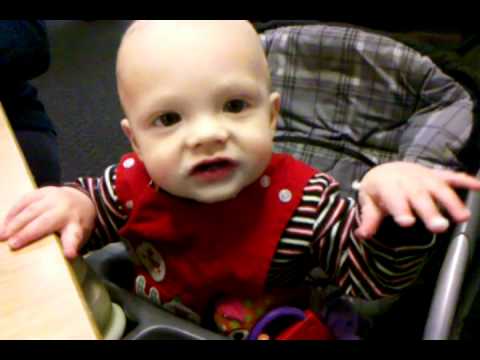 Baby eating mashed potatoes on Christmas Eve - YouTube
