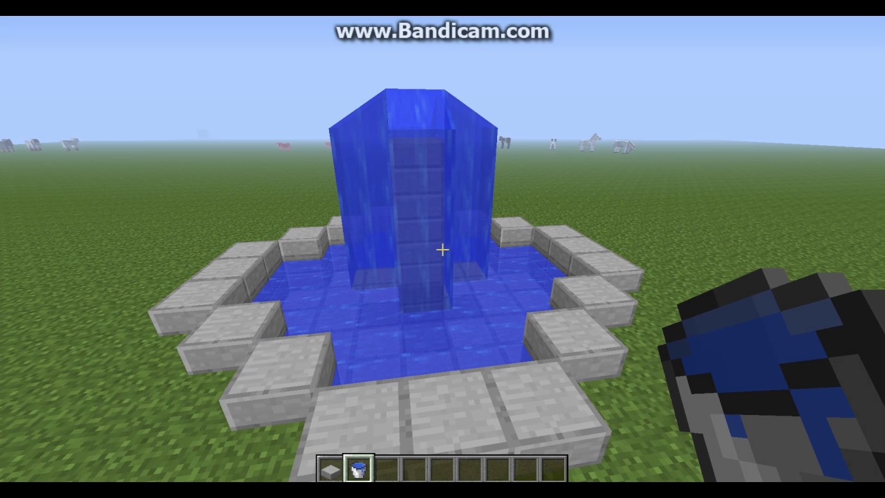 faire une fontaine simple dans minecraft - YouTube