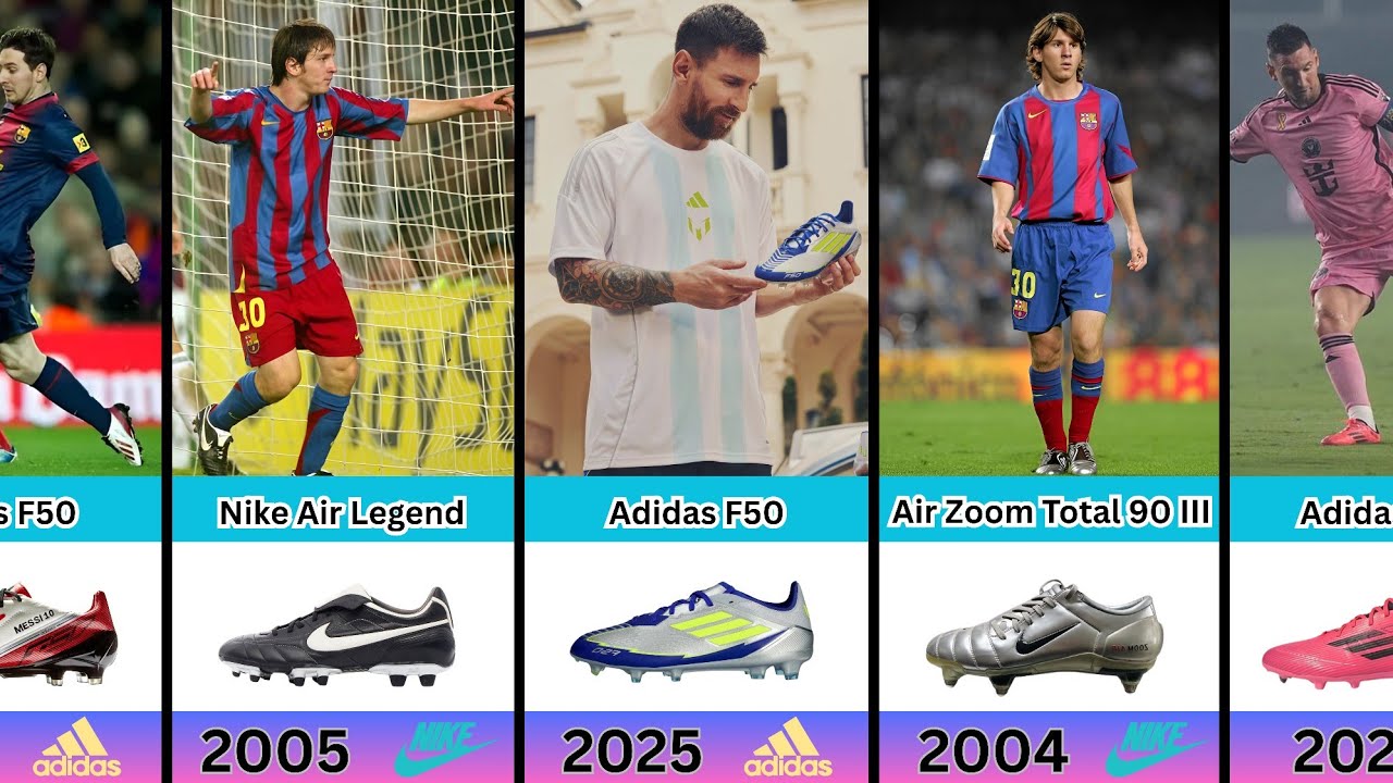 Messi Cleats From Barcelona to Inter Miami – Full Collection 2004-2025 ...
