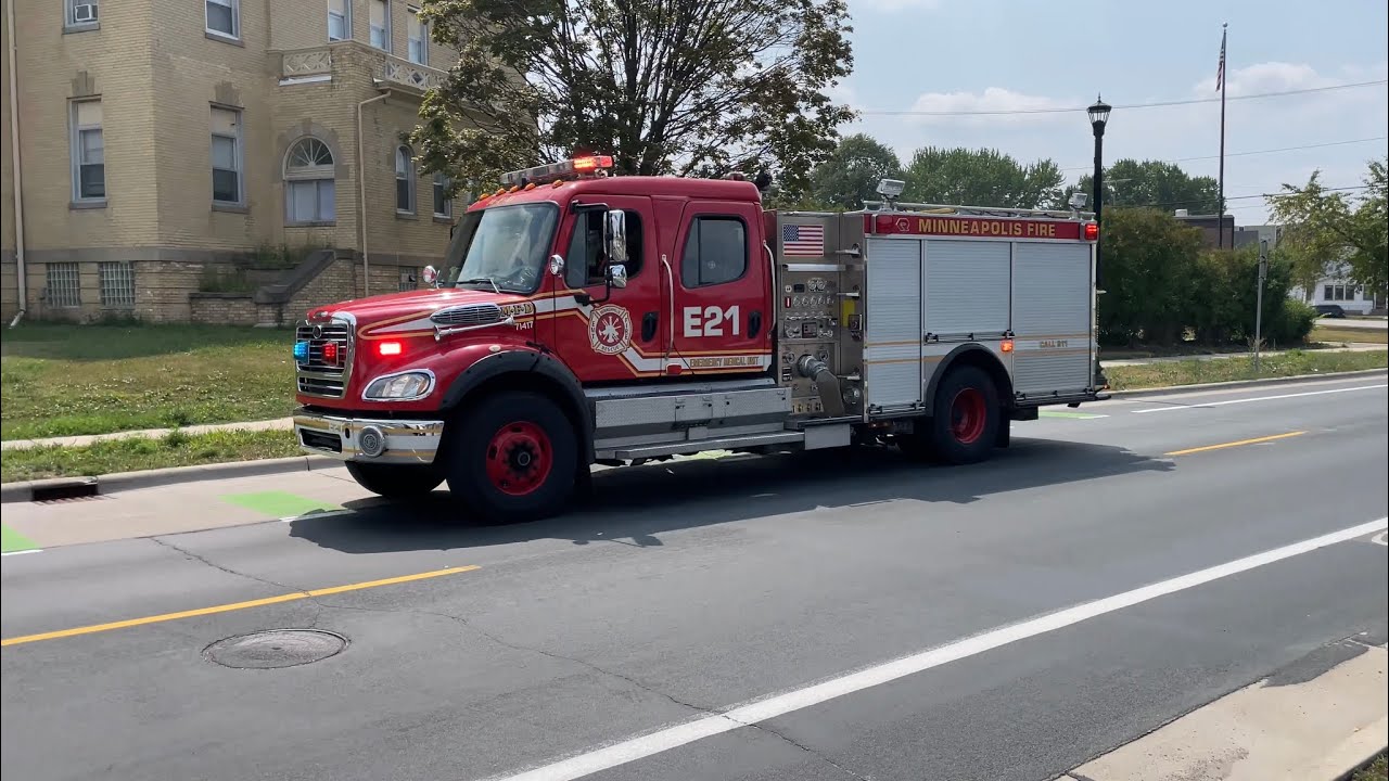 Minneapolis Fire - Engine 21 Responding - YouTube