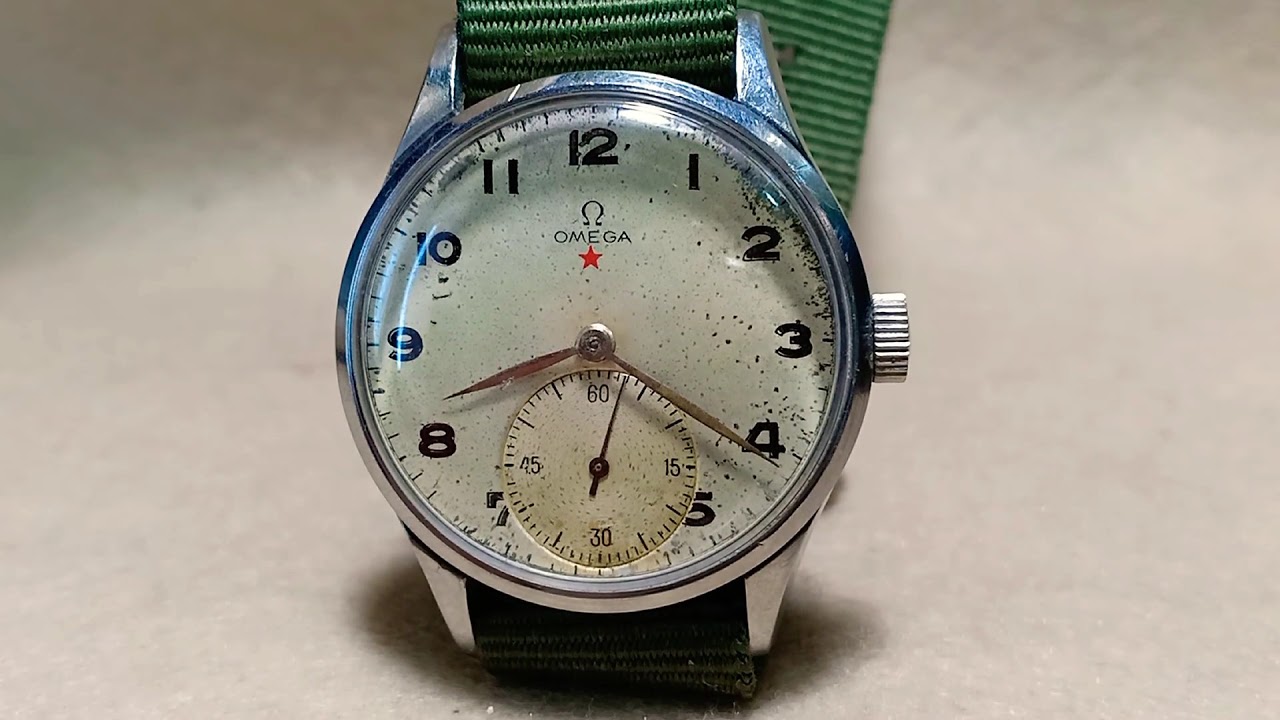 omega red star 30T2-265 year 1940 - YouTube