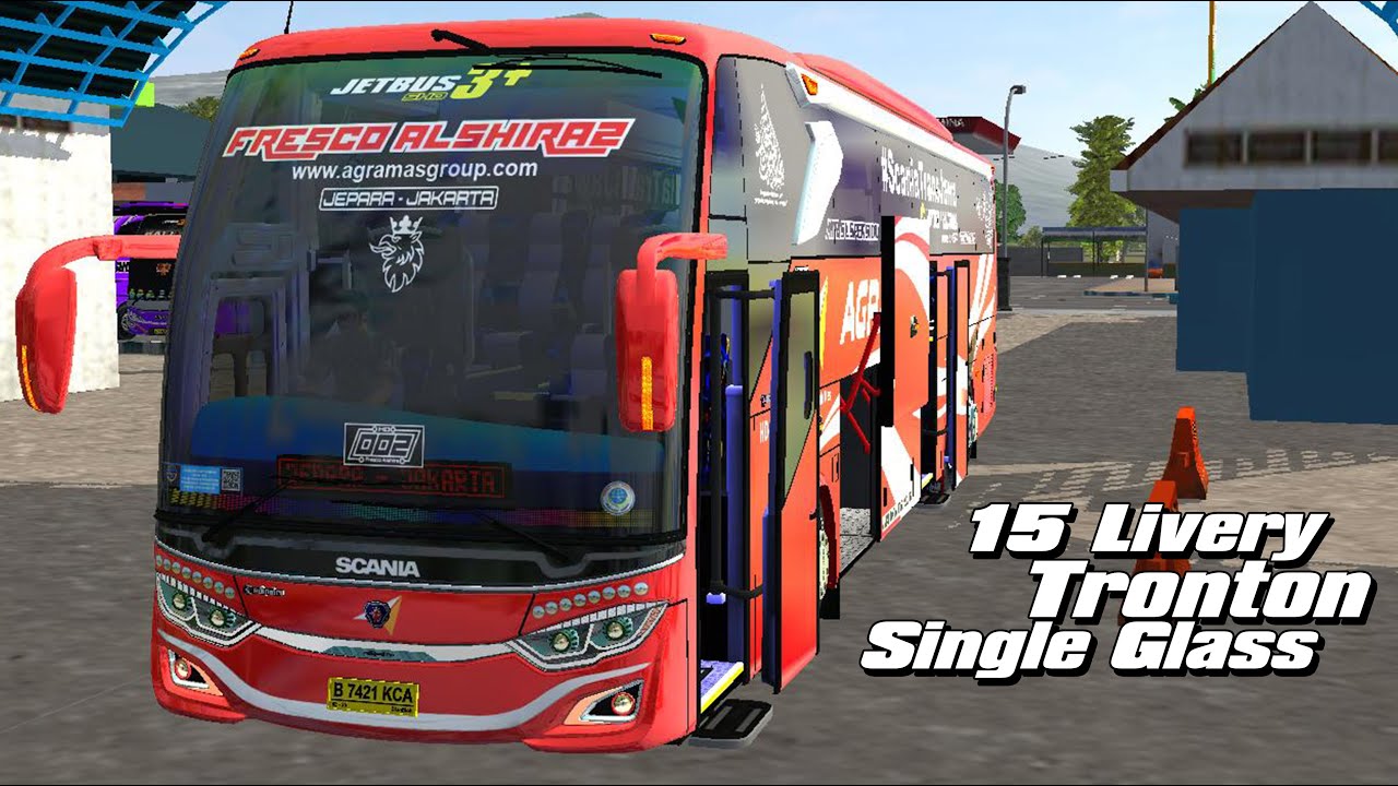 15 Livery Mod JB3+ SHD Tronton Single Glass Scania K410iB. Bussid - YouTube
