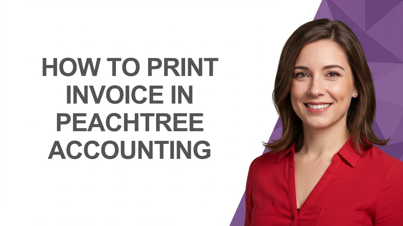 How to Print Invoice In Peachtree Accounting - AshleyHowTo - YouTube