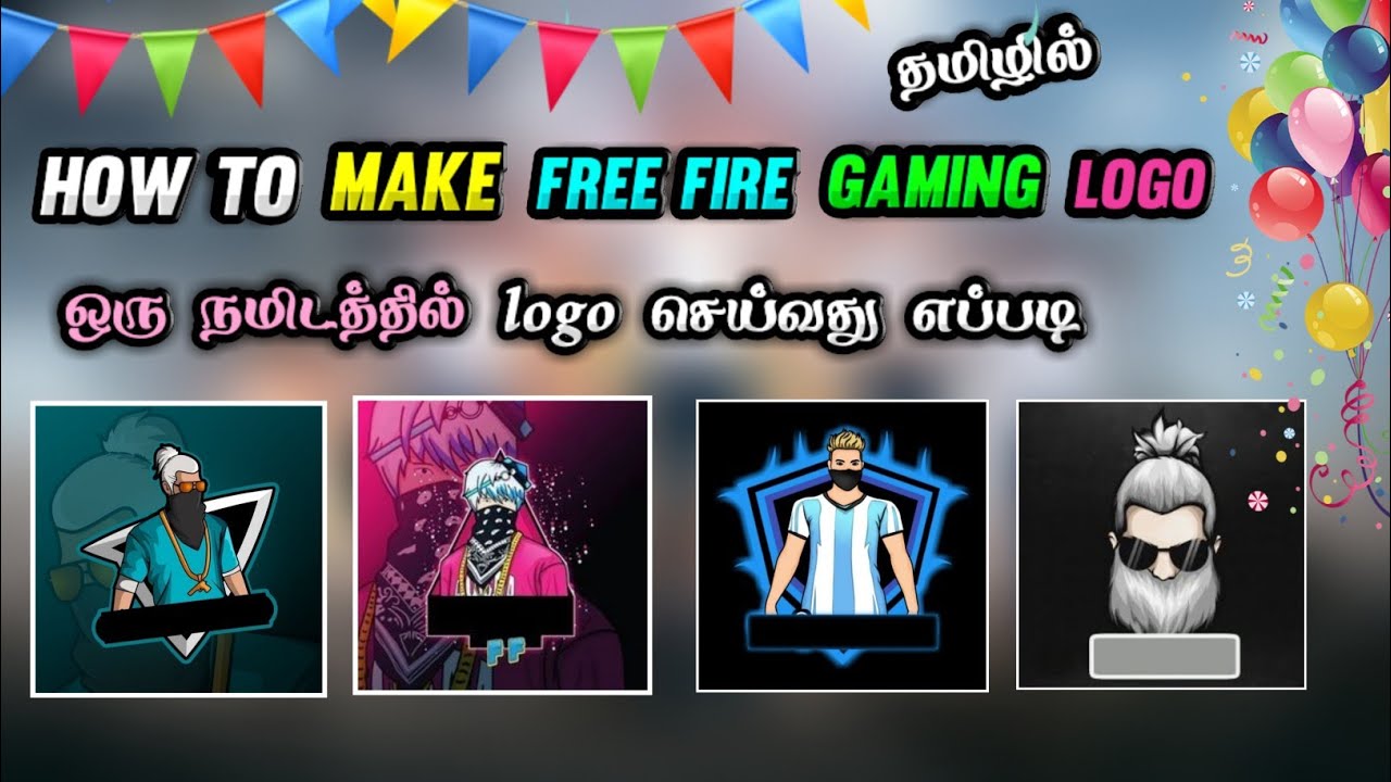 How To Make Free Fire Gaming Logo In Tamil | Gaming Logo Tutorial In ...