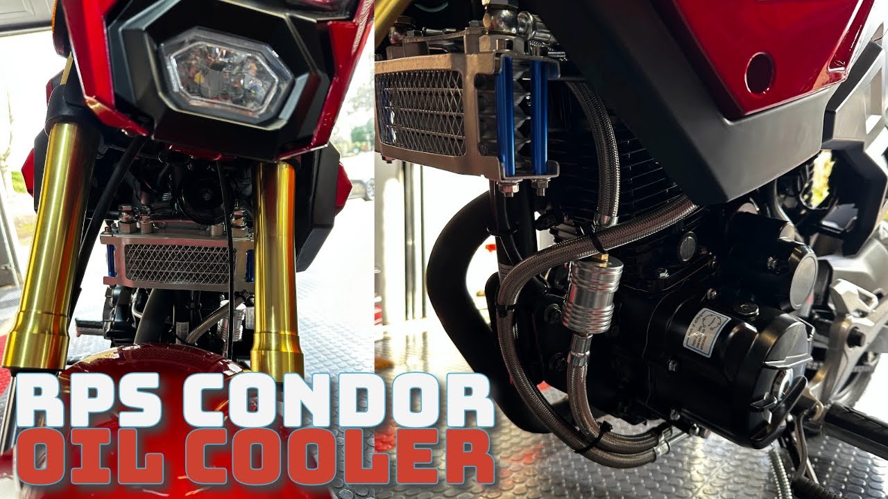 Honda Grom Clone RPS Condor Oil Cooler Install/Upgrade - YouTube
