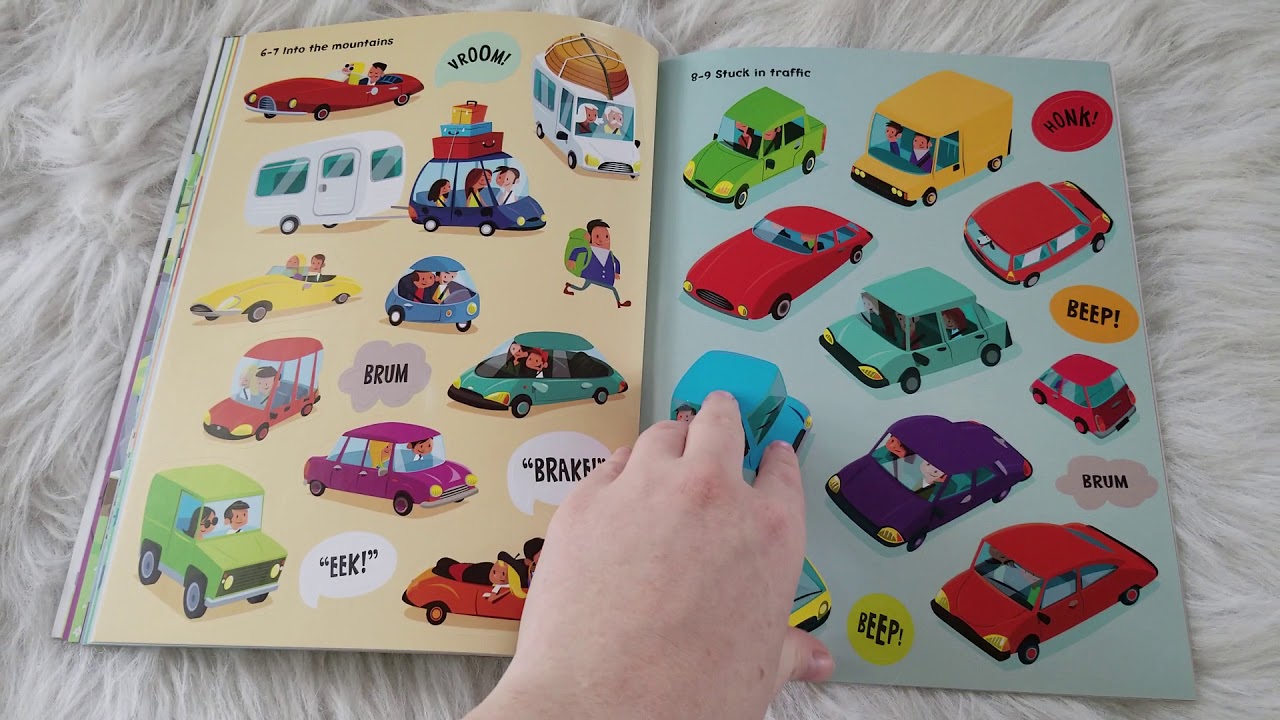 First sticker book cars. Usborne Canada - YouTube