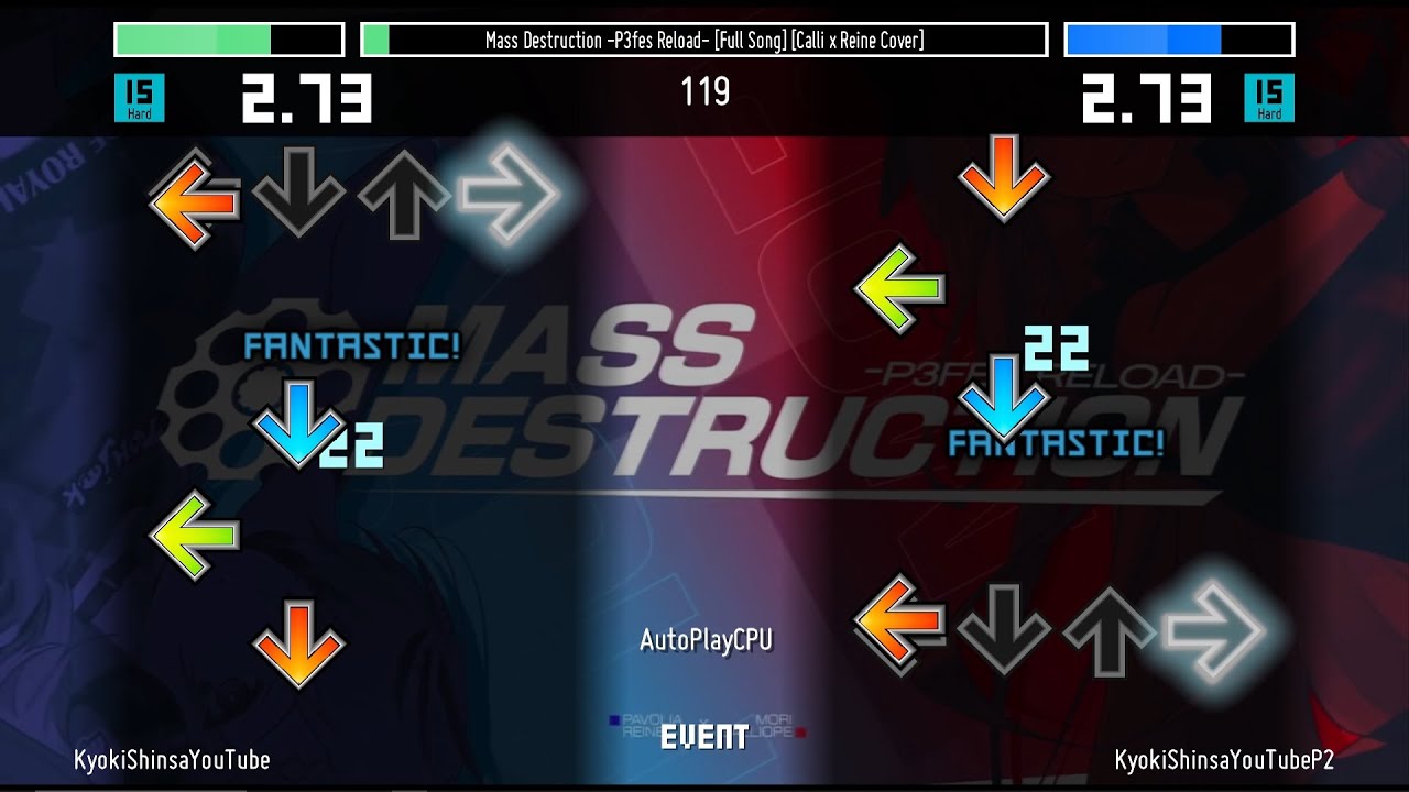 【Stepmania】Mass Destruction -P3fes Reload- (Cover) - Mori Calliope ...
