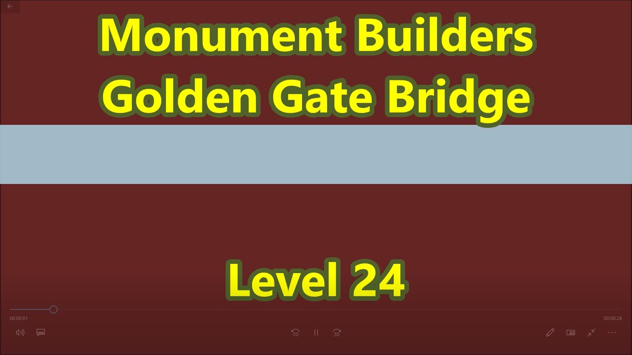 Monument Builders - Golden Gate Bridge Level 24 - YouTube