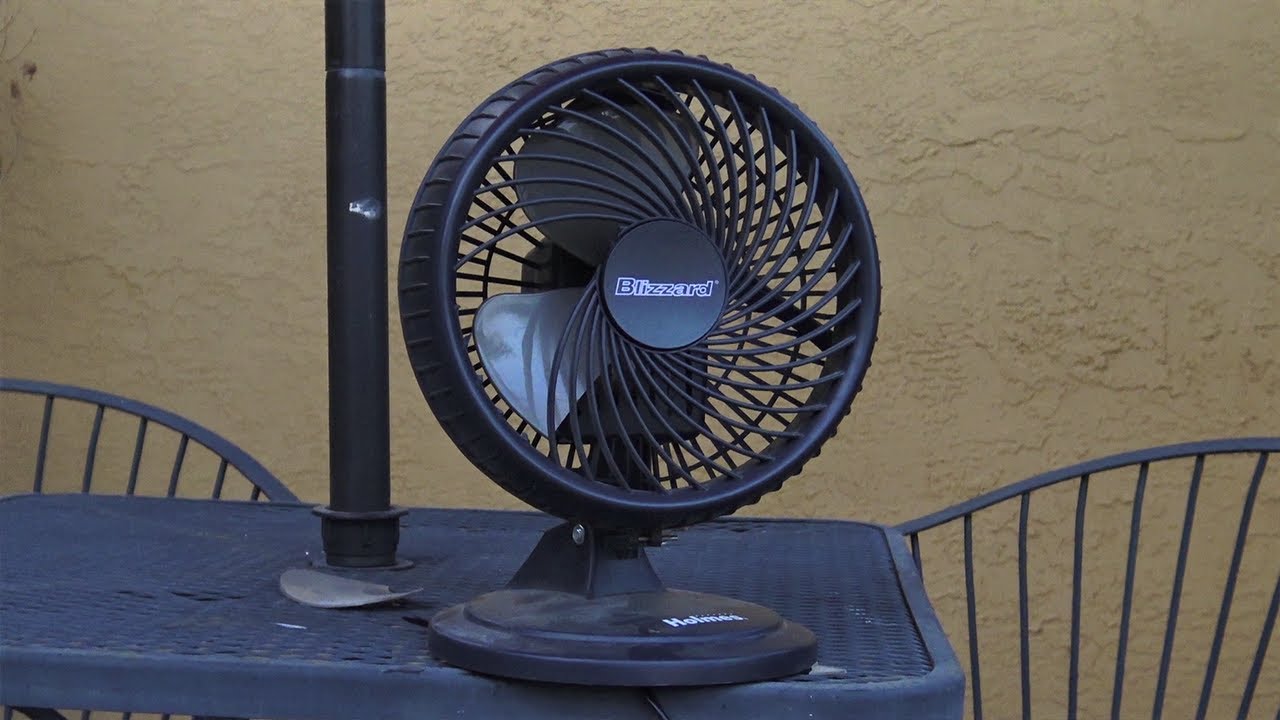 Holmes Blizzard Desk Fan Destruction - YouTube