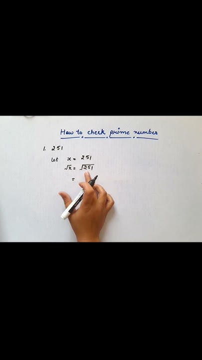how to check prime number - YouTube