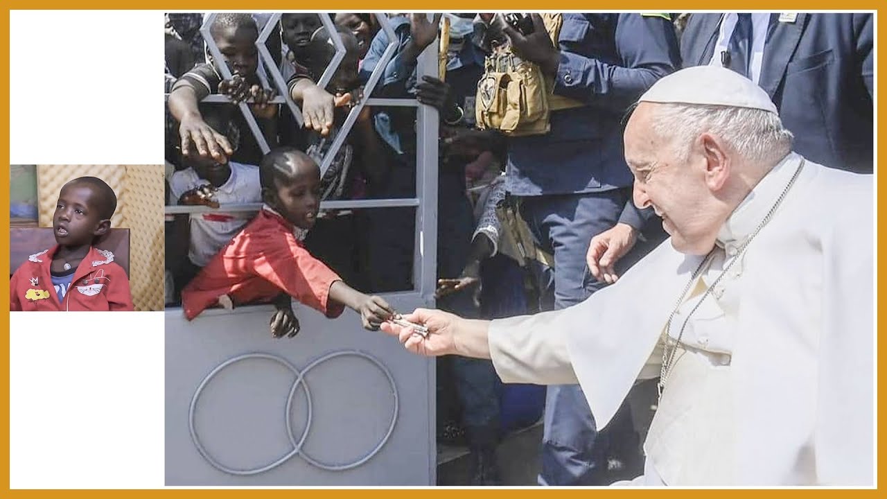 Little Boy Who Gave Pope Francis SSP 100 in Juba Interviewed - YouTube