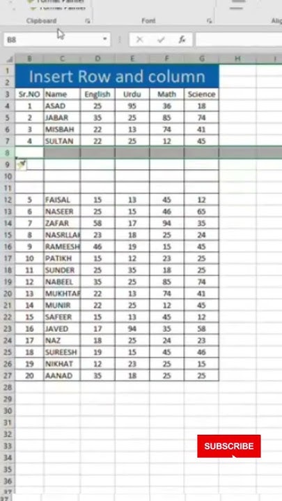 How to add Row and Column in Excel Row and Column Excel mai kaisa add ...