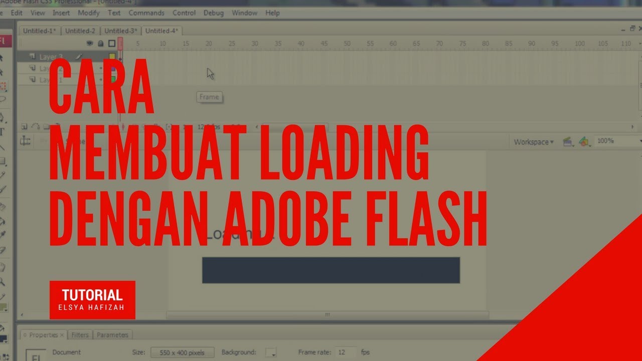 TUTORIAL | CARA MEMBUAT LOADING DENGAN ADOBE FLASH CS3 | MUDAH, CEPAT ...