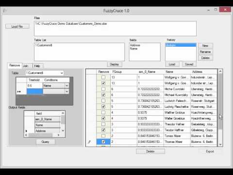 Fuzzy Lookup with fuzzycruce