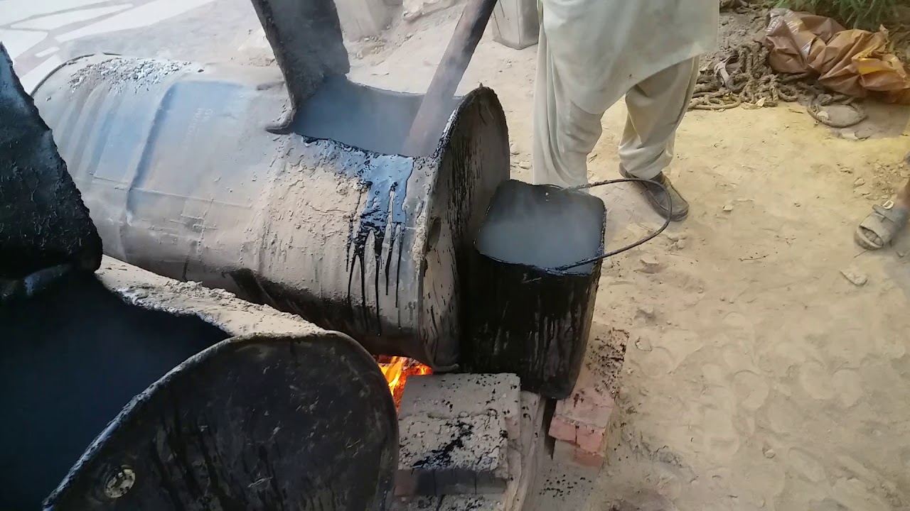 Hot Bitumen grade 10/20 - YouTube