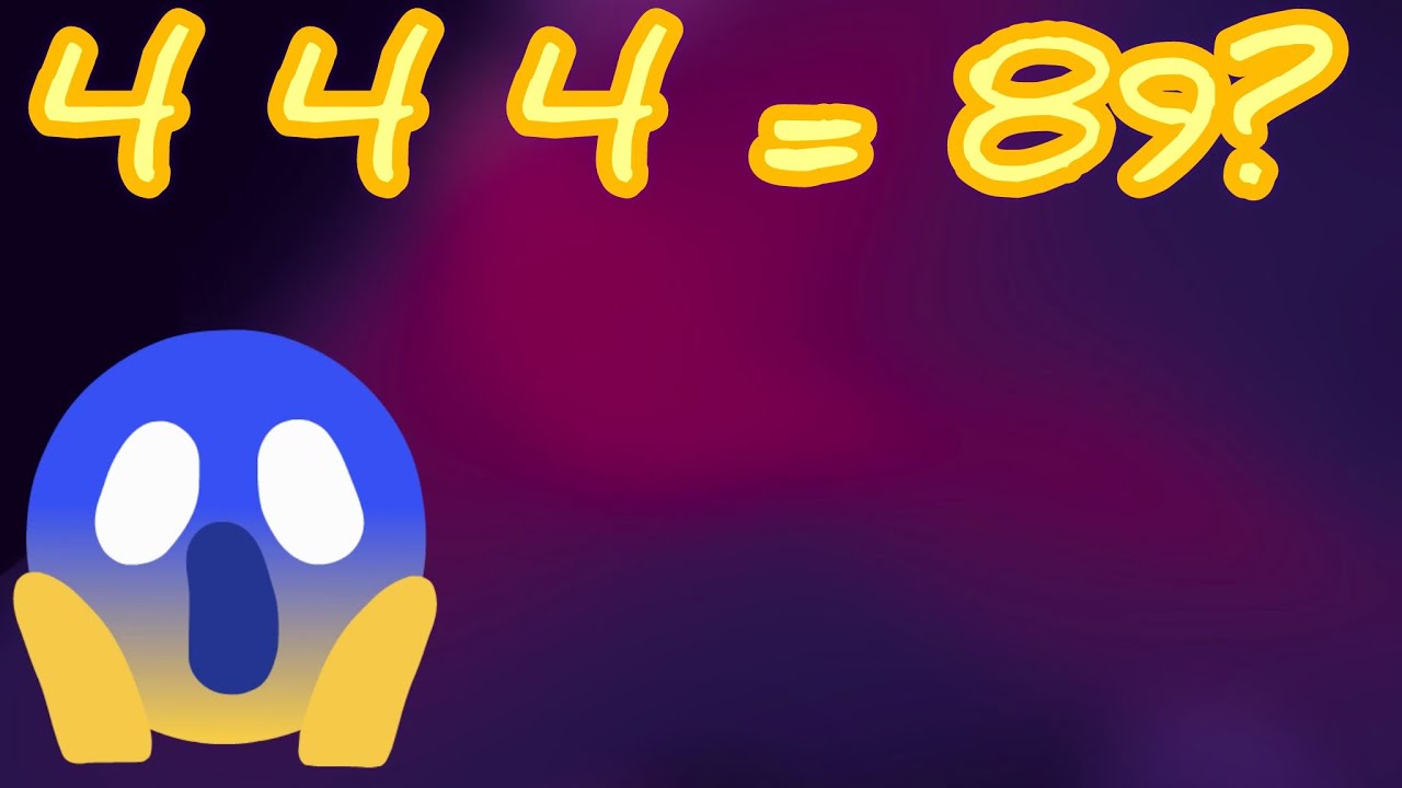 The 4 4 4 Puzzle | A variation of the Four Fours - YouTube