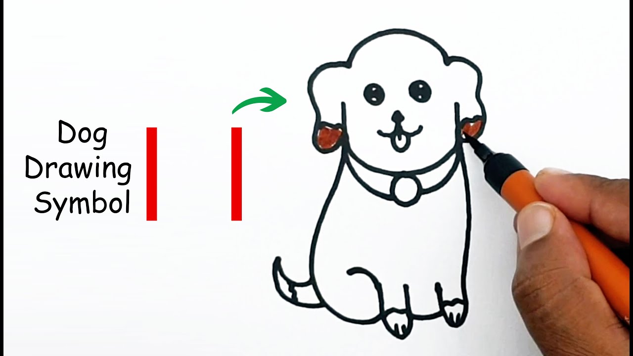 Draw a Dog with This Simple Symbol '| |"Shape | Easy Step By Step ...