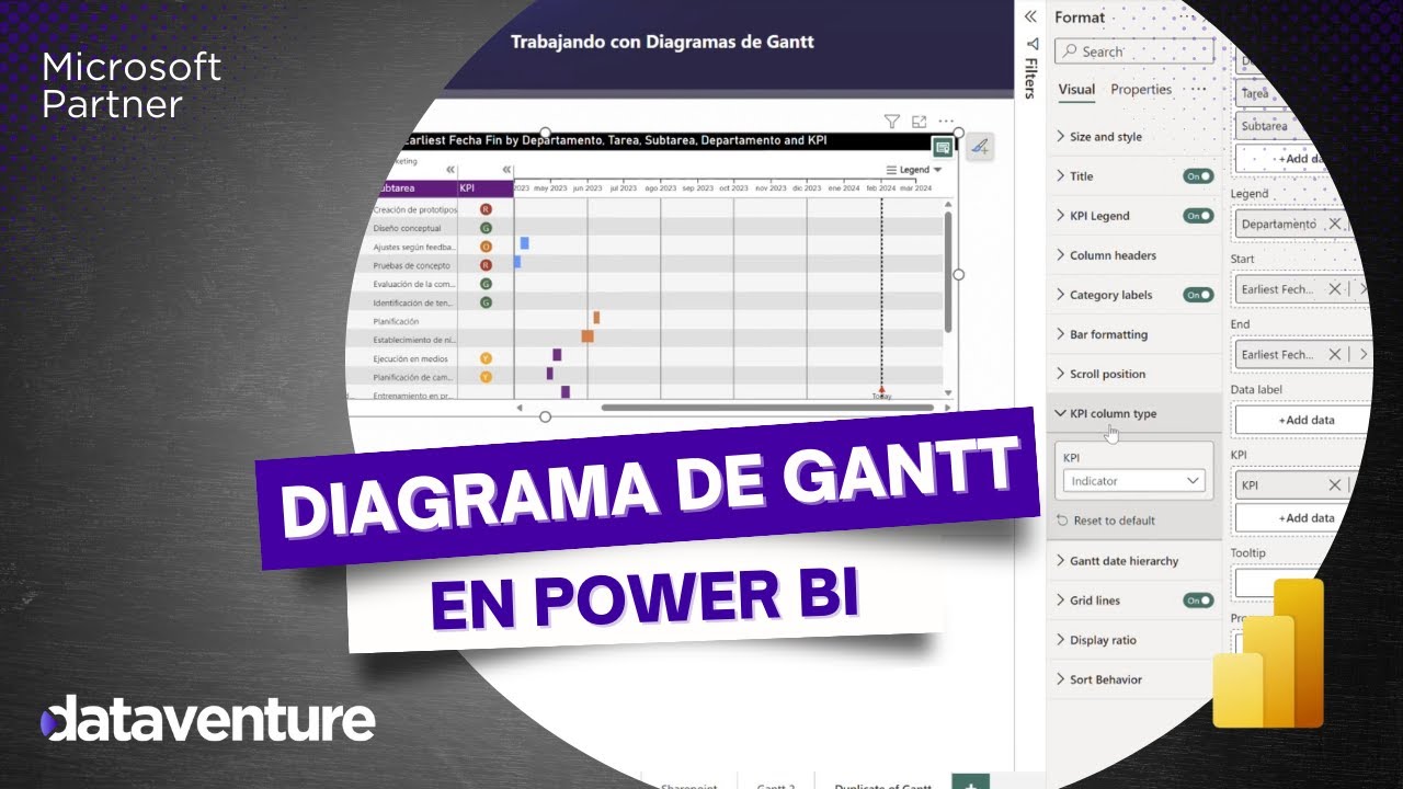 ¿Cómo elaborar un DIAGRAMA DE GANTT desde Power Bi? - YouTube