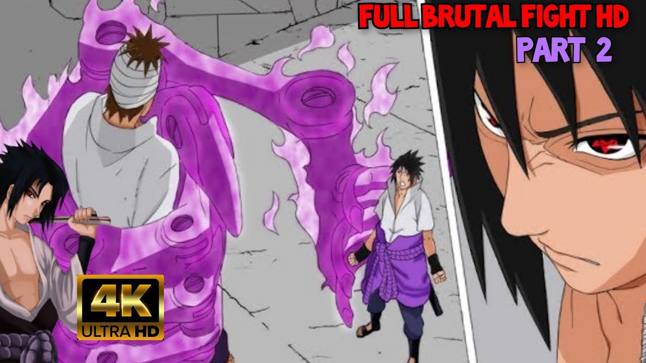 Sasuke Vs Danzo | Full Fight PART 2 HD | English Dubb | H²s_official # ...