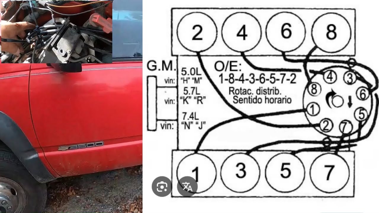 96 chevy 3500 orden de encendido y como organizar los cables y bujías ...