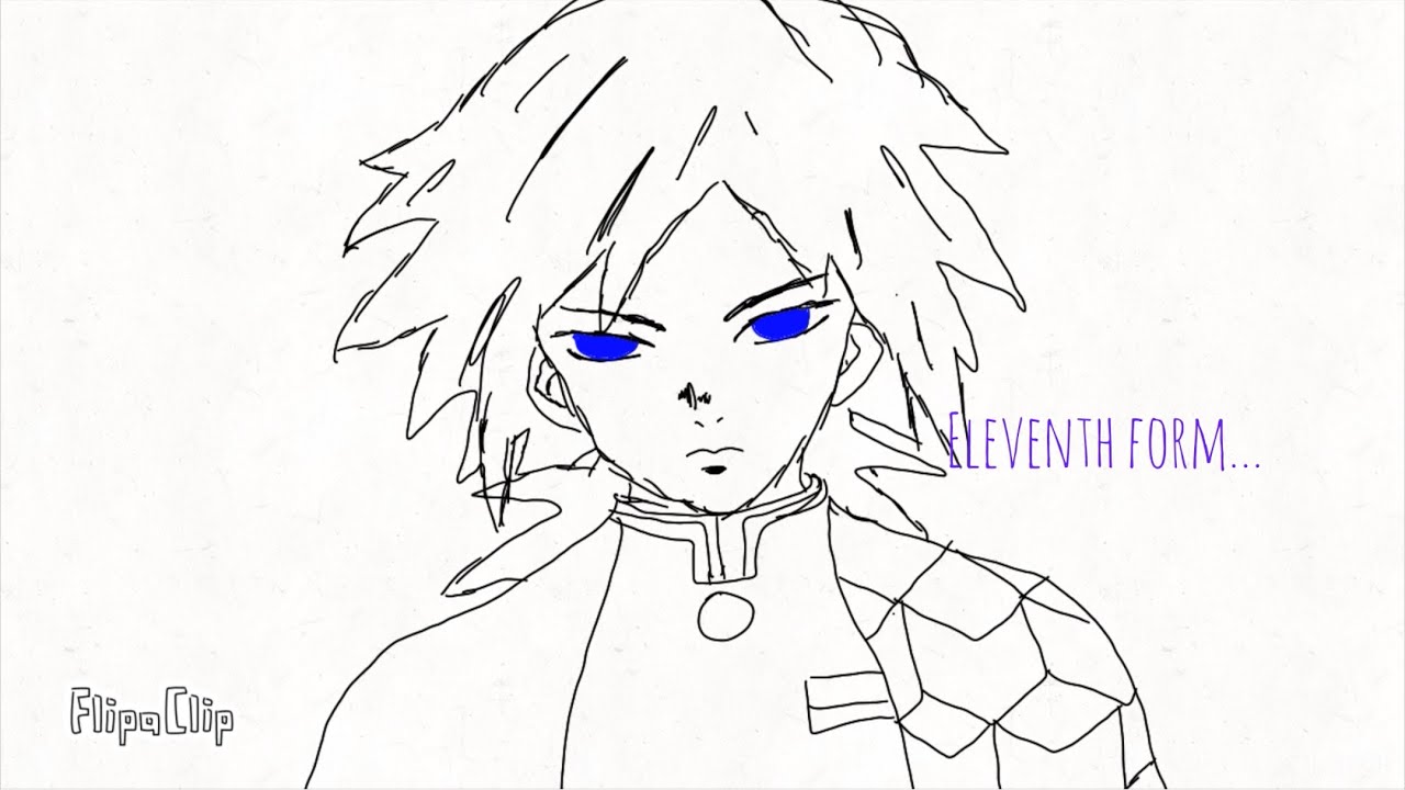 (Demon Slayer) Giyu Tomioka Defeats Rui. (FlipaClip animation) - YouTube