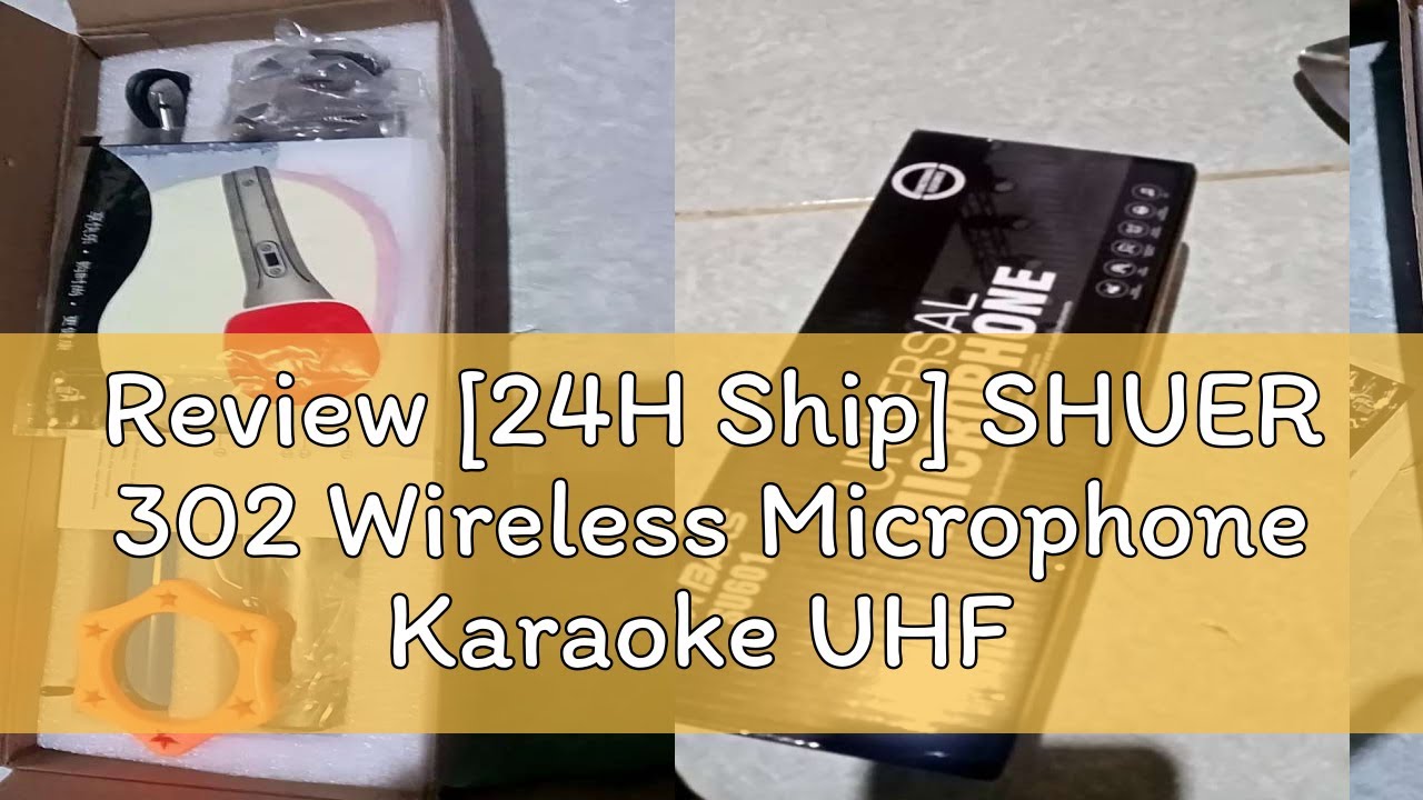 Review [24H Ship] SHUER 302 Wireless Microphone Karaoke UHF Receiver ...