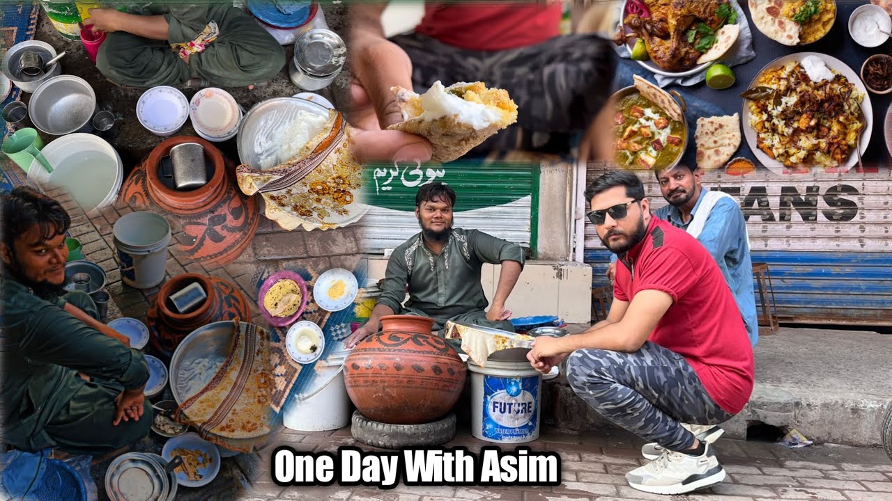 Desi food. Clock tower faisalabad makkhan Lassi roti or shakar - YouTube