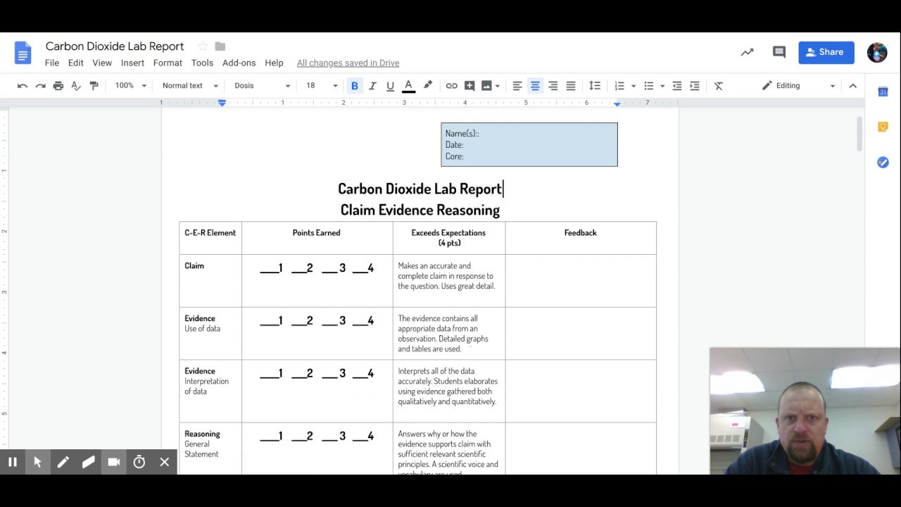 Carbon Dioxide Lab Report - Google Docs - YouTube