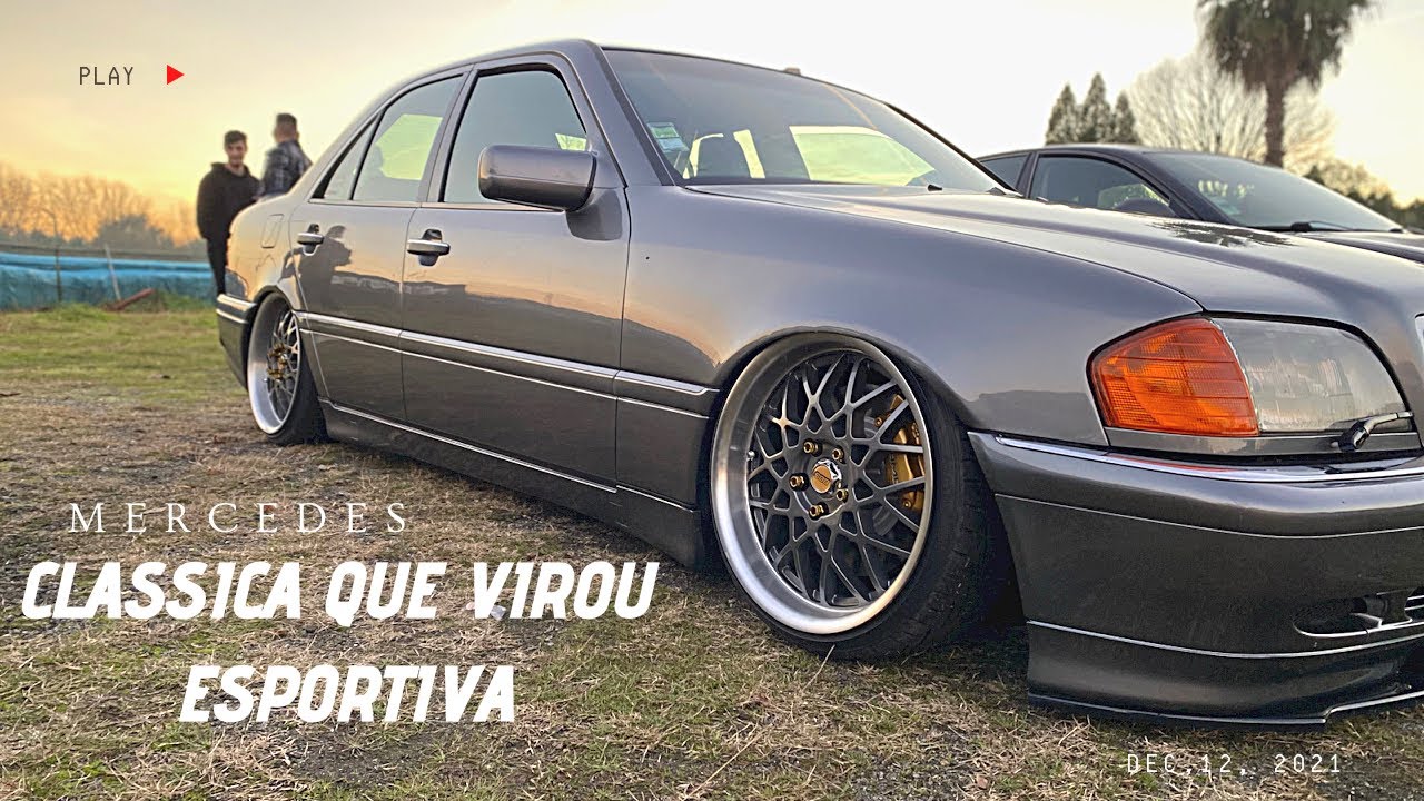 Absurdo de linda! Mercedes C220 suspensão a ar #stance # ...