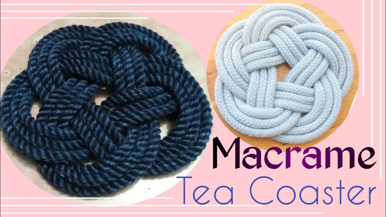 DIY macrame coaster tutorial - YouTube