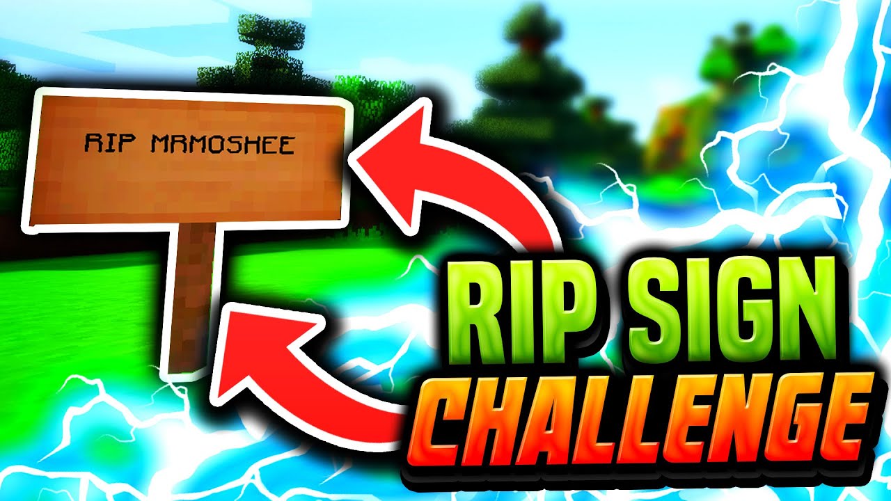 RIP Sign CHALLENGE (Minecraft Skywars) - YouTube