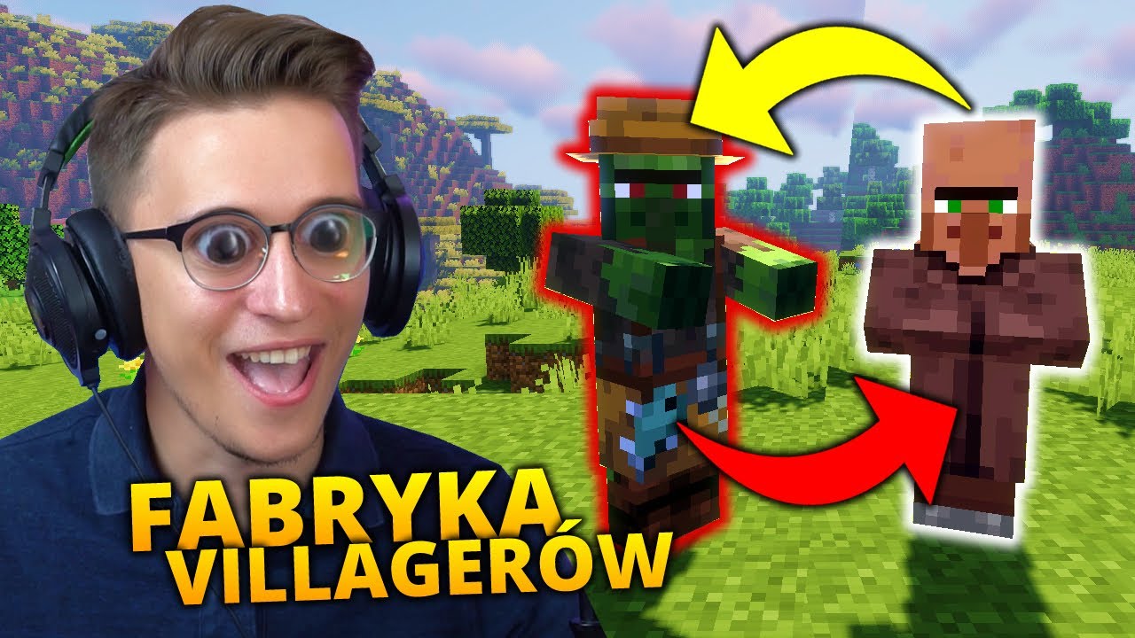 FABRYKA VILLAGERÓW w MINECRAFT.. 👨‍ ️‍👨 Sheo - YouTube