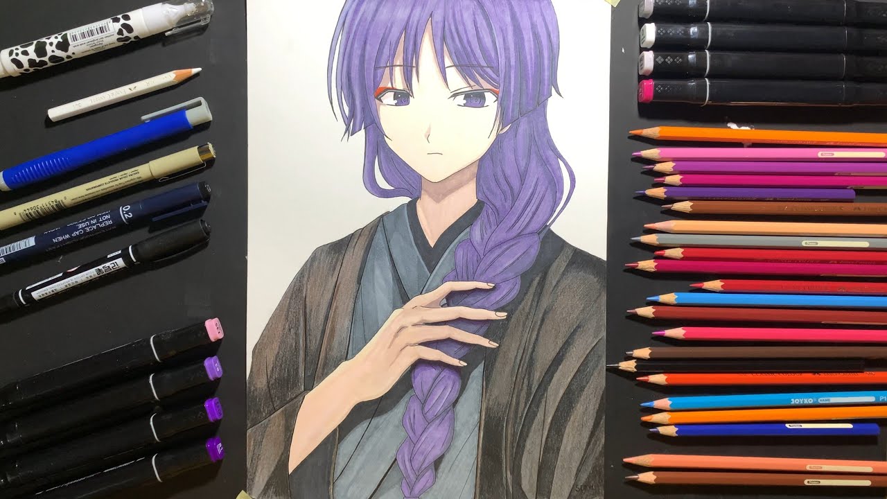 Drawing genshin impact characters - scaramouche genshin impact - YouTube