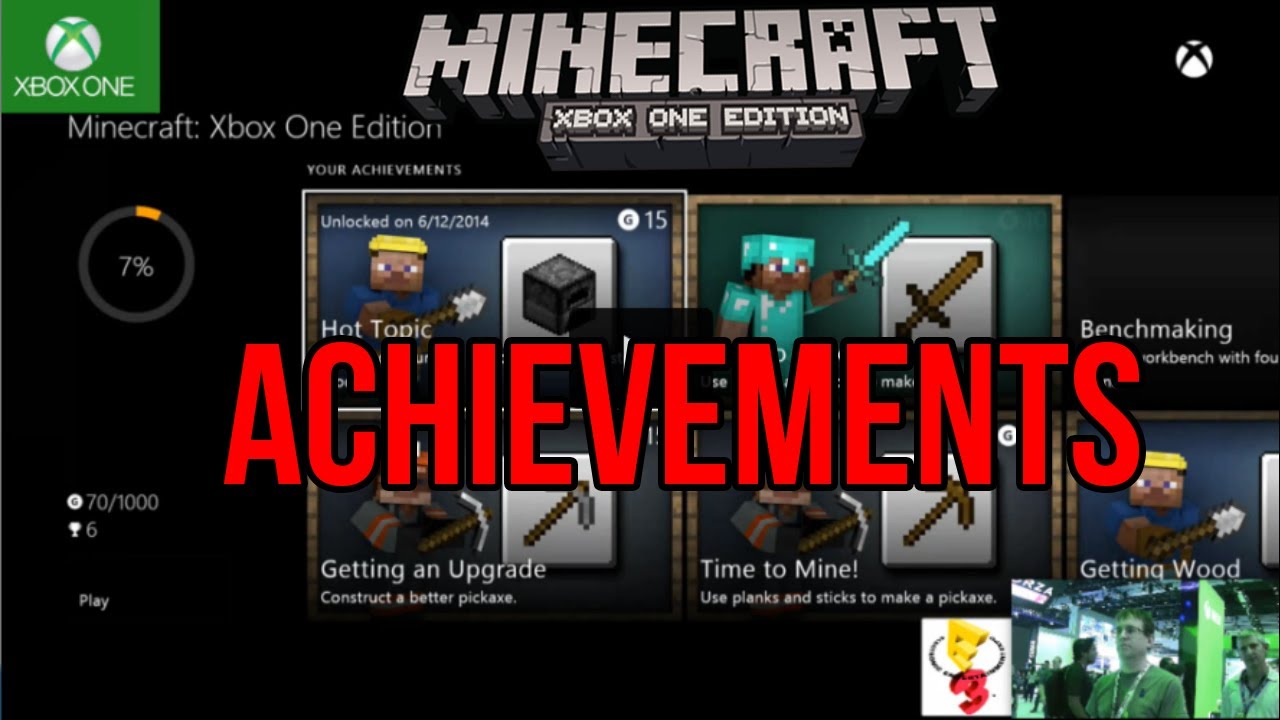 Minecraft Xbox One Achievements + Gameplay - YouTube
