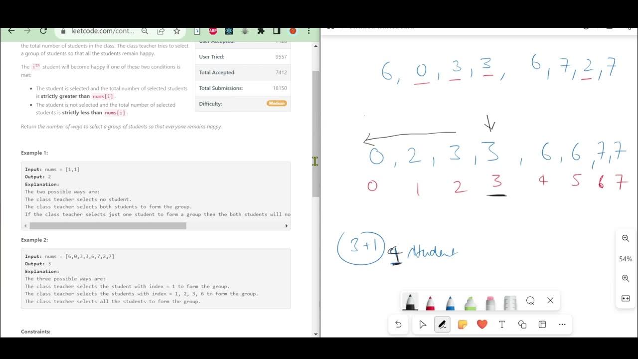 2860. Happy Students || LeetCode Weekly Contest 363 - YouTube