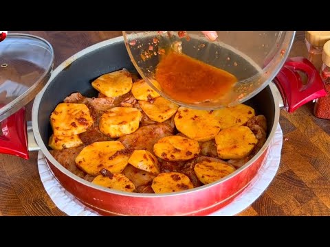 Mutlaka Bu Tencere Yemeğini Deneyin!5 Dk Su Katmadan Kolay SOSLU TAVUKLU PATATES‼️