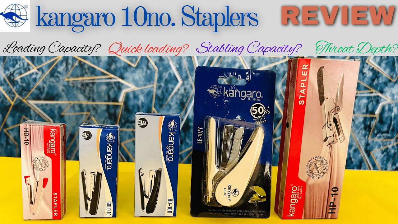 Kangaro Staplers Unboxing & Review | Which stapler is best for students ...