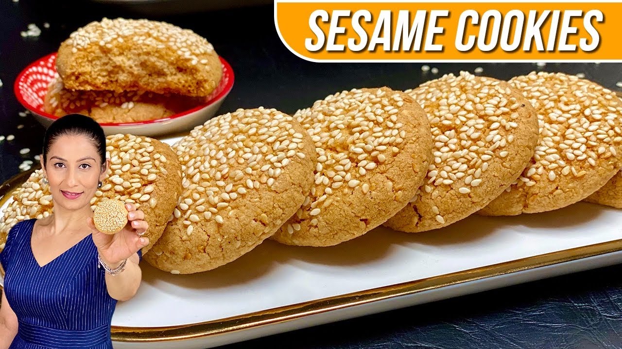 Sesame Cookies | Eggless Sesame Cookies Recipe | Til Chikki Bhi Bhul ...