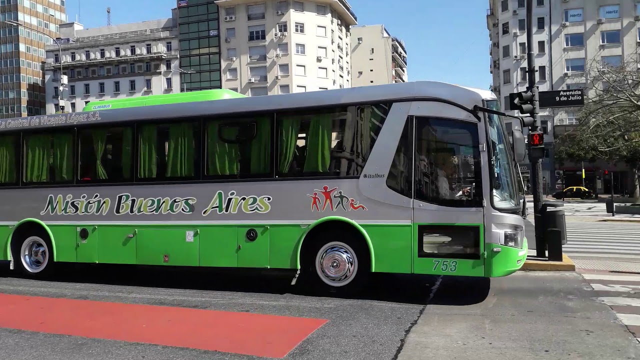 El famoso de la línea 129 italbus tropea O500U en avenida 9 de Julio ...