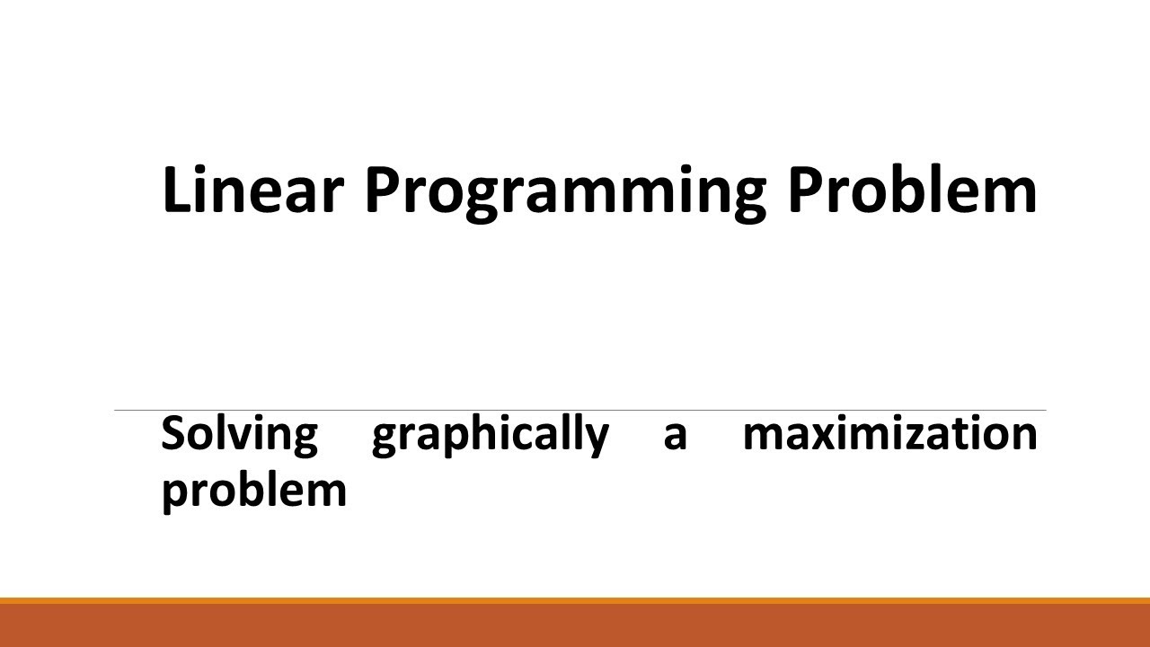 6 LPP - Solving graphically a maximization problem - YouTube