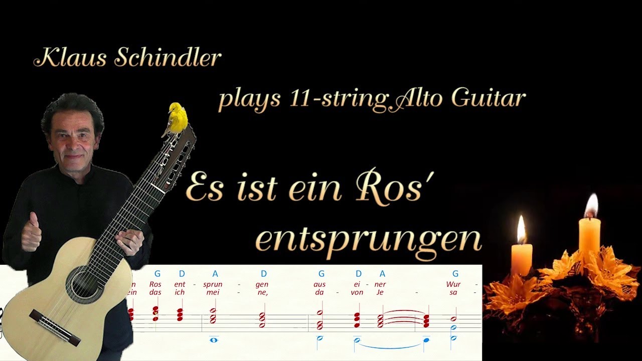 Es ist ein Ros' entsprungen (11 string guitar & Ukulele Solo version) - YouTube