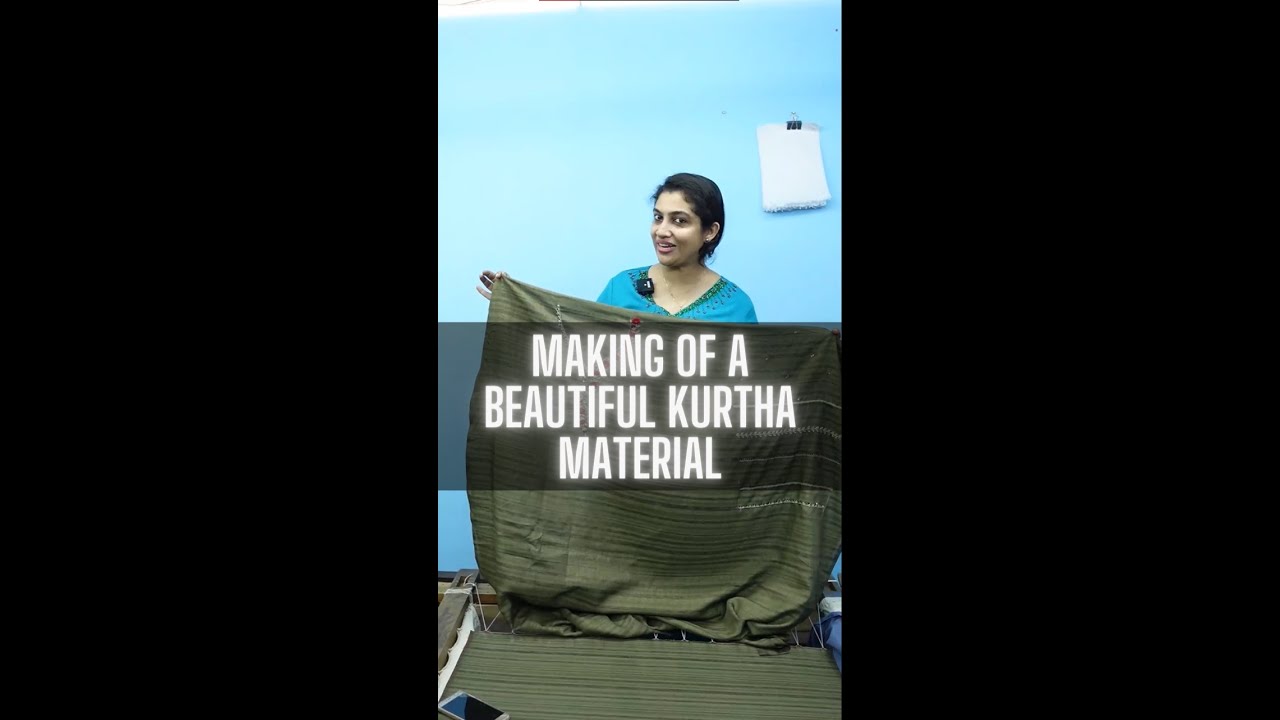Olive green colour geecha weave pattern semi silk kurtha material - YouTube