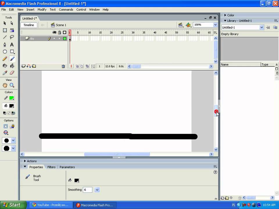 Korzystanie z Macromedia Flash 8 professional pt 1 "Podstawowe animacje ...