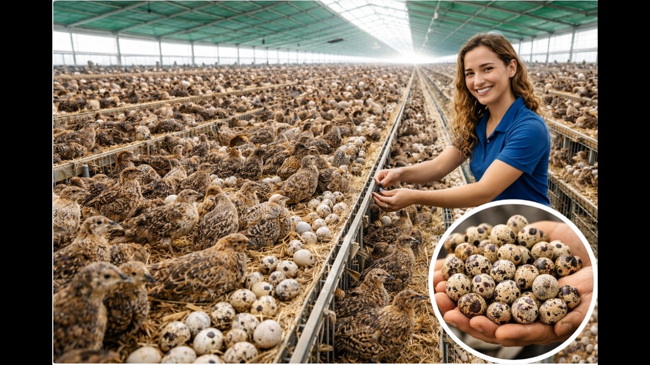 Inside a 100,000 Quail Mega Farm – Daily Egg Production Revealed | Farm ...