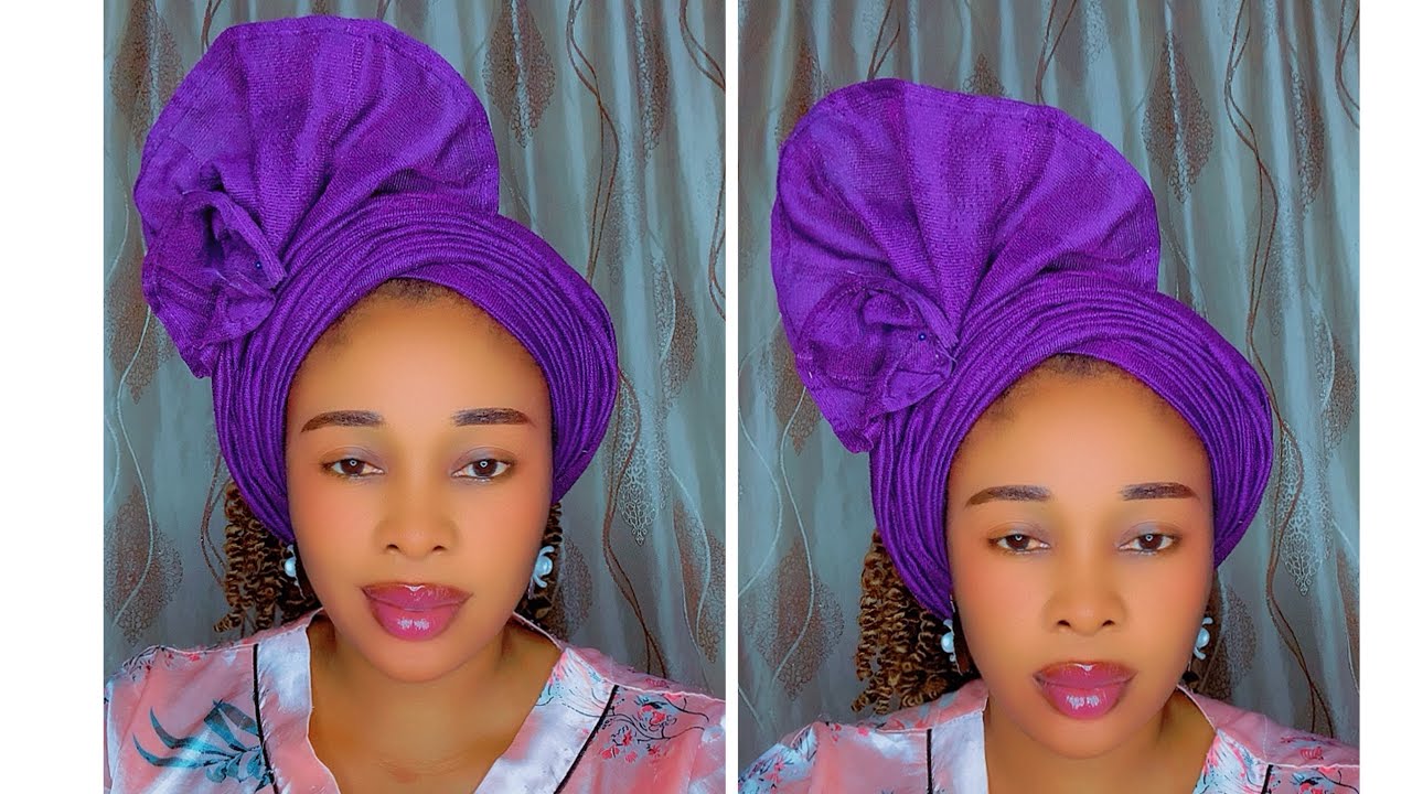 Simple party Gele/how to tie gele by yourself - YouTube